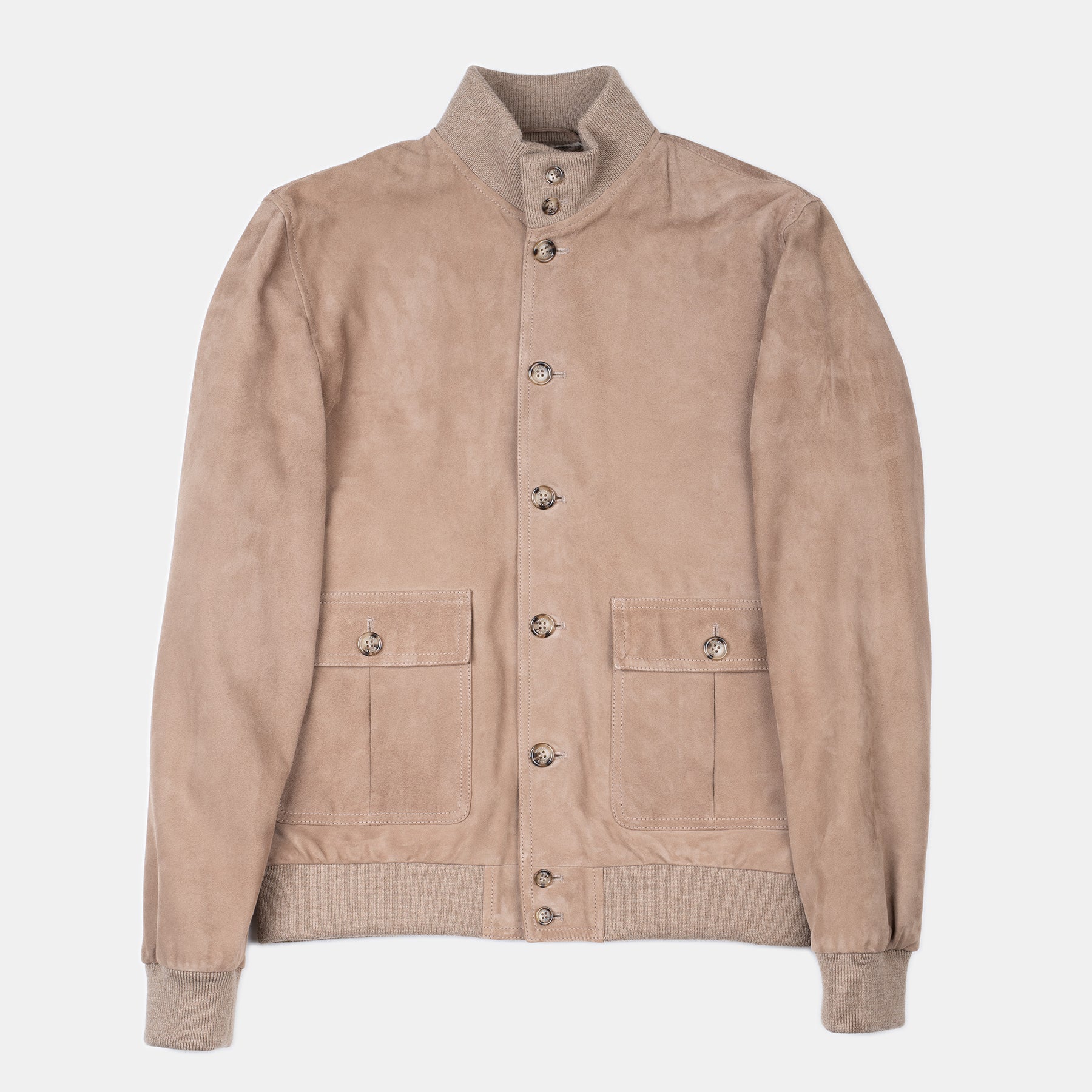 Lined Valstarino Jacket in Suede - Greige – Caine Clothiers