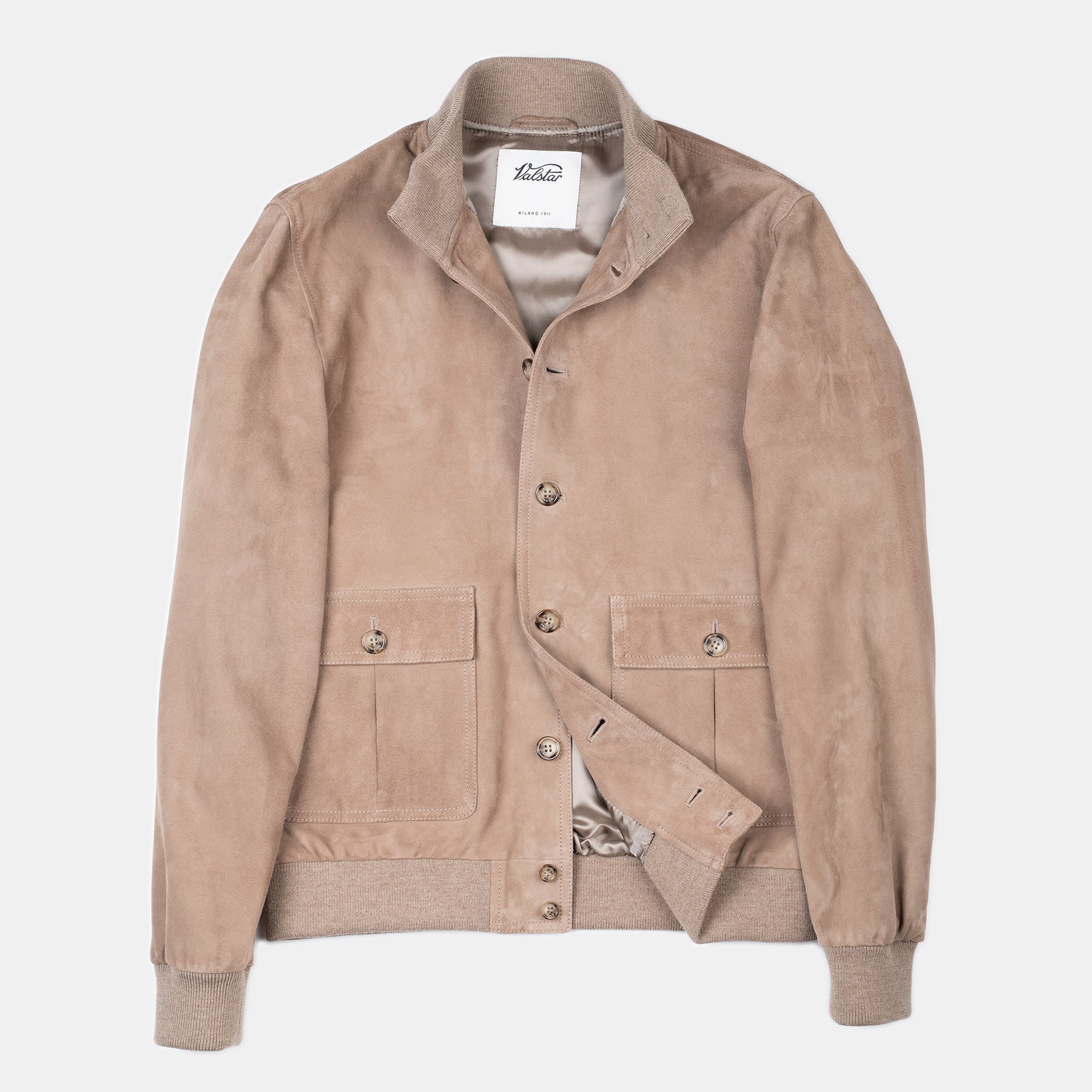Lined Valstarino Jacket in Suede - Greige – Caine Clothiers