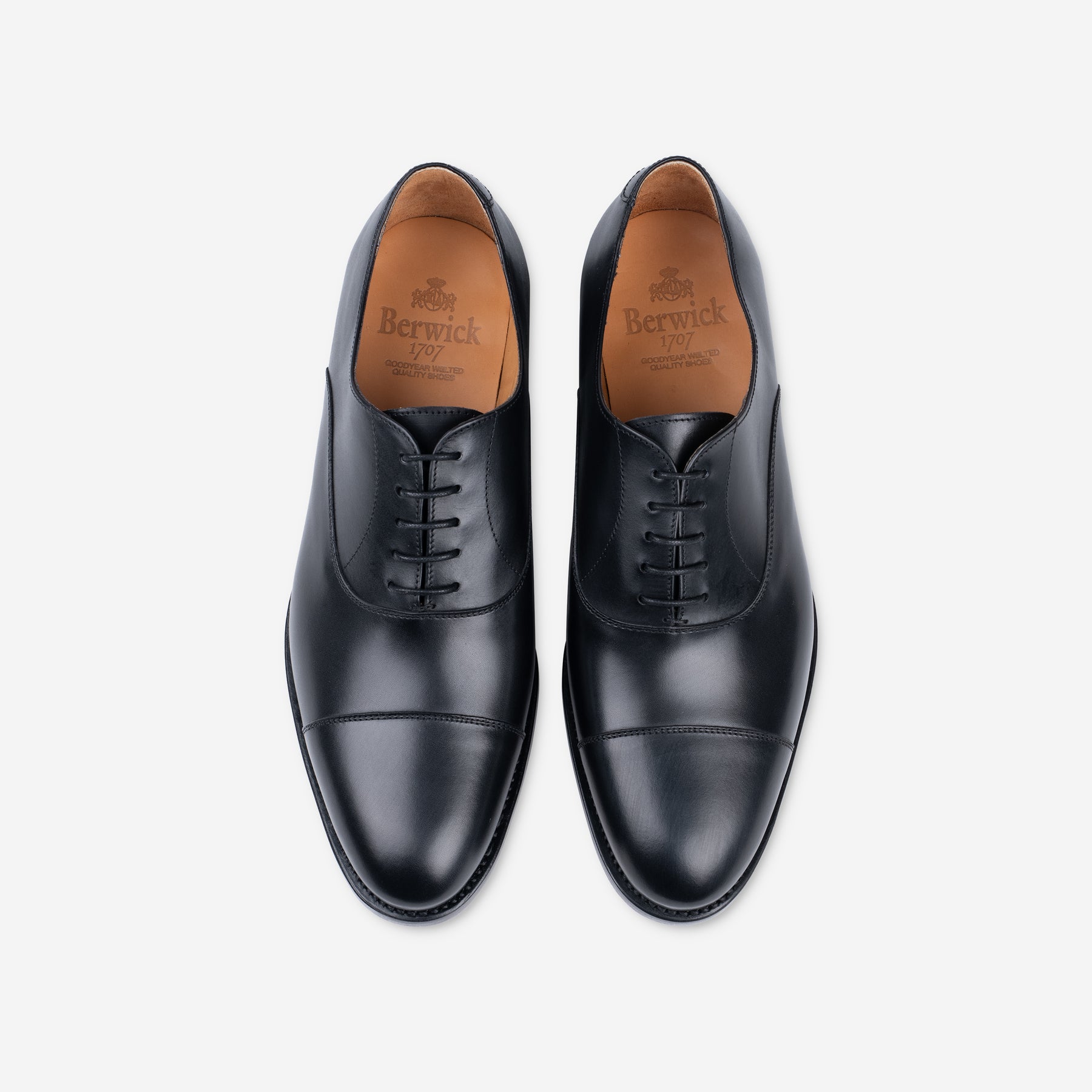 Berwick Cap Toe Oxford in Black Calf – Caine Clothiers
